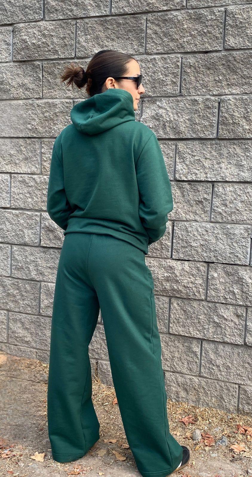 PALAZZO MAIA COLOR VERDE BOTELLA | By Perla